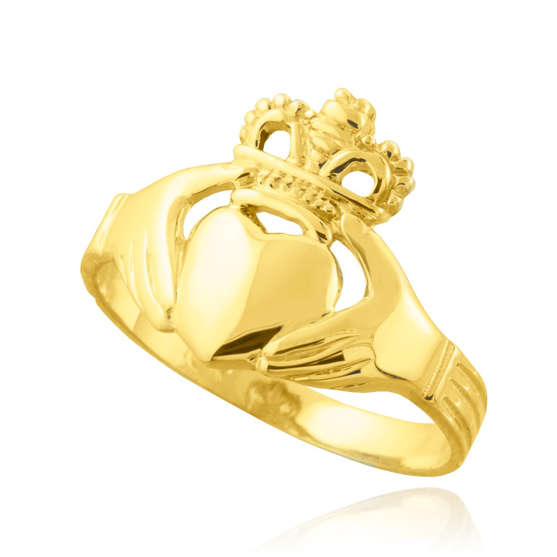 Claddagh Rings Polished 14k Yellow Gold Classic (Size 5.5)