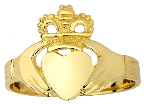 Claddagh Rings Polished 14k Yellow Gold Classic (Size 5.5)