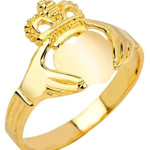 Claddagh Rings Polished 14k Yellow Gold Classic (Size 5.5)