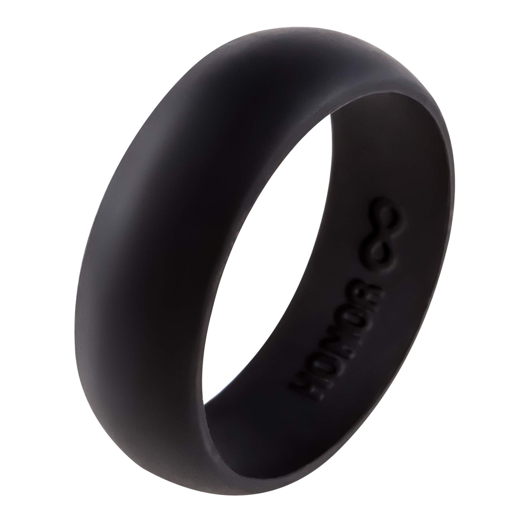 Honor Eternity Ring Men Silicone Ring Premium Grade Wedding-Bands for Active Men, Athletes, Comfortable Fit Jet Black (Jet Black, 9)