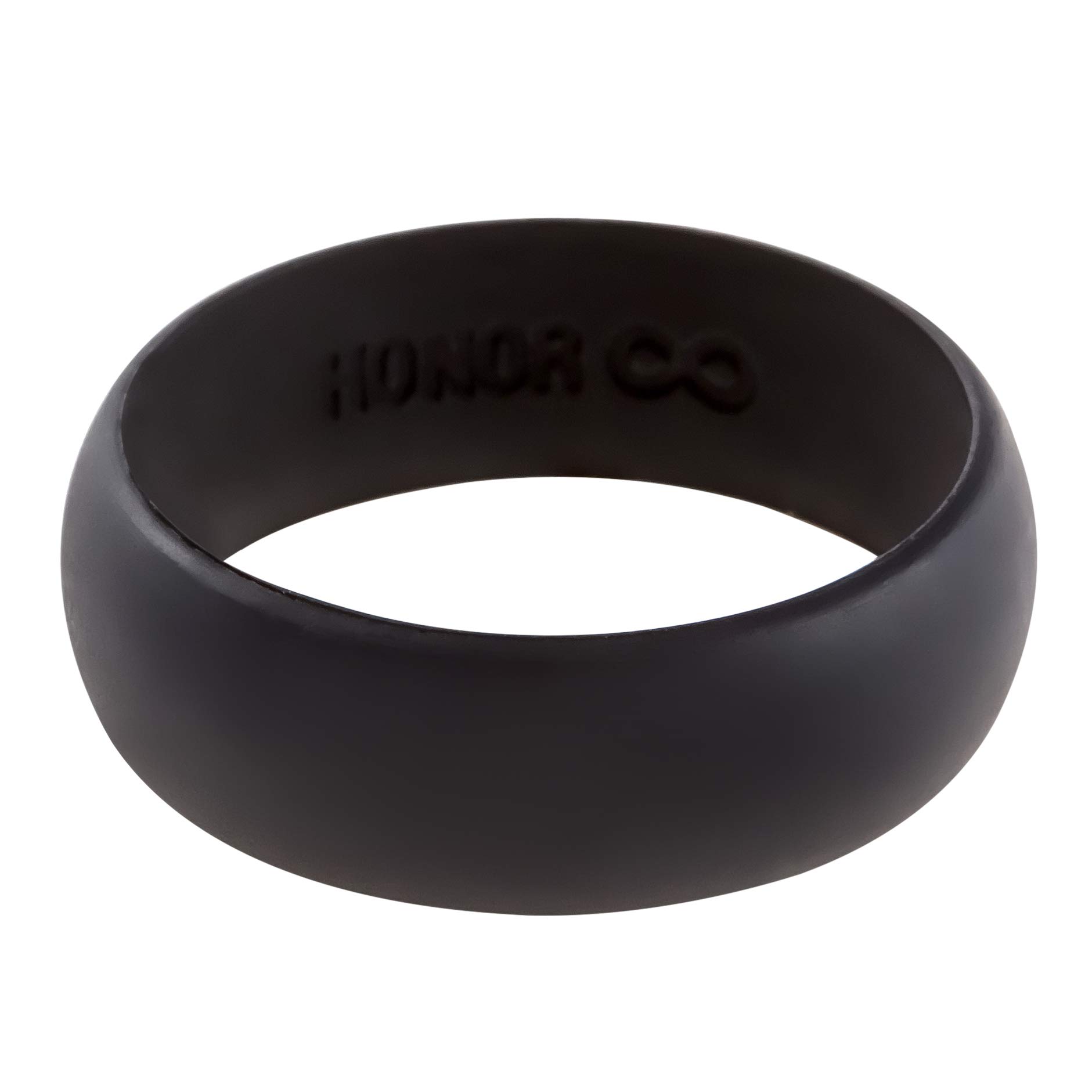 Honor Eternity Ring Men Silicone Ring Premium Grade Wedding-Bands for Active Men, Athletes, Comfortable Fit Jet Black (Jet Black, 9)