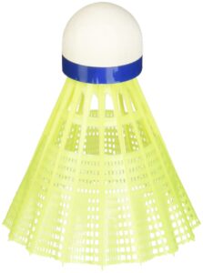 yonex mavis 300 medium speed nylon plastic shuttlecock (yellow, pkg of 2 tubes (12 pcs))