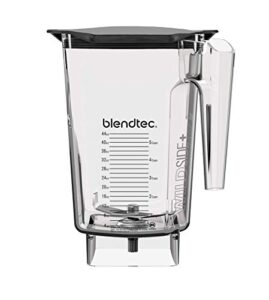 blendtec 90 oz wildside jar, commercial grade - five-sided replacement blender jar - compatible with blendtec blenders - 36 oz blending capacity - clear