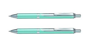 pentel 2 x bl407lsa energel alloy rt roller ball retractable gel pen (penbl407lsa)