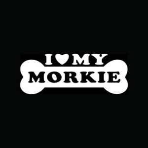 ranger products i love my morkie sticker dog puppy breed vinyl decal - die cut vinyl decal for windows, cars, trucks, tool boxes, laptops, macbook - virtually any hard, smooth surface