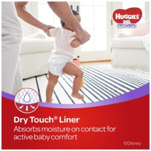 Huggies Little Movers Baby Diapers, Size 4, 56 Ct