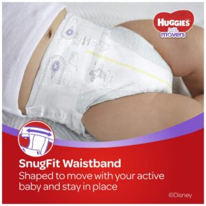 Huggies Little Movers Baby Diapers, Size 4, 56 Ct