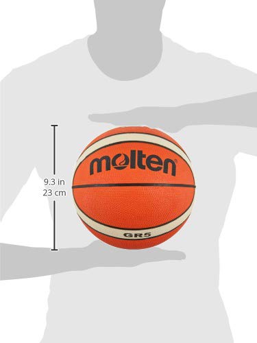 Molten Unisex Adult Basketball Ball BGR5-OI Basketball Balls - Orange/Ivory, 5