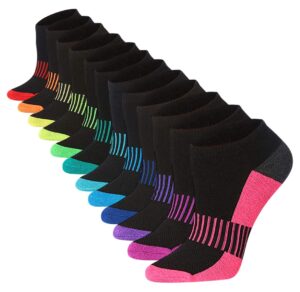 tipi toe colorfut women's 12-pairs low cut athletic sport peformance socks ws17