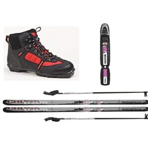 Whitewoods Junior NNN Cross Country Ski Package, 117cm - Skis, Bindings, Boots, Poles (35, 30-60 lbs.)