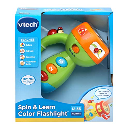 VTech Spin and Learn Color Flashlight, Lime Green