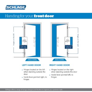 Schlage F60 ADD 622 PLY Addison Front Entry Handleset with Plymouth Knob, Deadbolt Keyed 1 Side, Matte Black