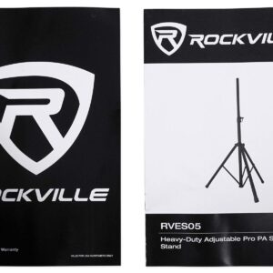 Rockville RAM12BT 12" Rechargeable Powered 600W PA Speaker+2 Mics+Bluetooth+Stand