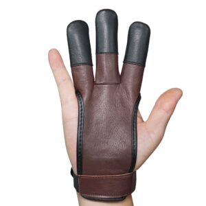 archerymax leather shooting glove 3 finger archery glove