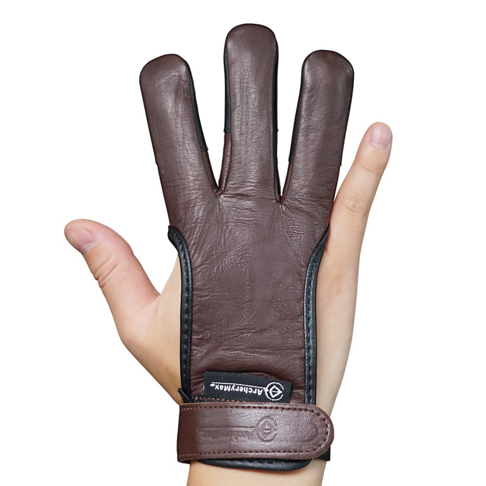 ArcheryMax Leather shooting glove 3 finger archery glove