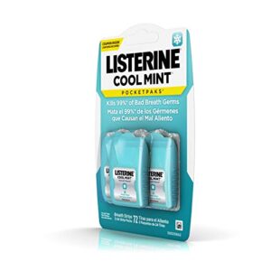 Listerine Pocketpaks Breath Strips, Cool Mint, 72 Count