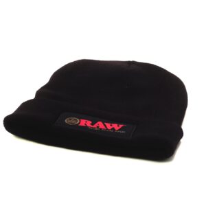 raw beanie hat - black