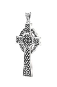 us jewels new 925 sterling silver irish celtic knot cross religious pendant, 43mm