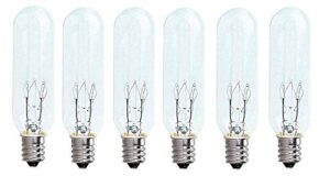 bulbmaster himalayan light bulb replacement for medium/large himalayan salt lamps rocks long lasting incandescent bulbs e12 candelabra base dimmable pack of 6 (25w-t6-6pk)