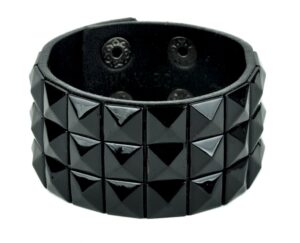 black pyramid stud wristband gothic jewelry bracelet