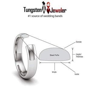 Ring for Men and Ring for Women Swinger Black Ring Set His & Her's Matching 6mm / 8mm Black Brushed Center with Polished Edge Tungsten Carbide Wedding and engagement bridal Band Set