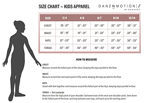 Danz N Motion "The Perfect 10" Multi-Strap Children's Dance Leotard (12-14)