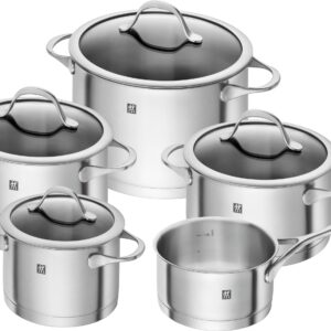 ZWILLING Essence Cookware Set, 5-Piece, Silver