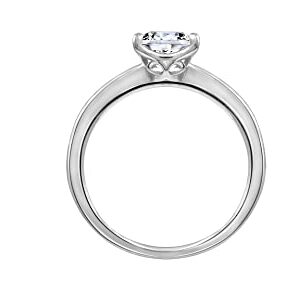 Amazon Essentials Platinum Plated Sterling Silver Solitaire Engagement Ring set with Princess Cut Infinite Elements Cubic Zirconia (1 cttw), Size 9, (previously Amazon Collection)