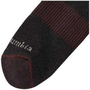 Columbia Men's 4 Pack Everyday Crew Socks, Black Heather, Shoe Size 6-12