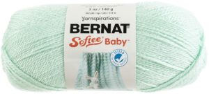 bernat softee baby yarn, 5 oz, gauge 3 light, mint