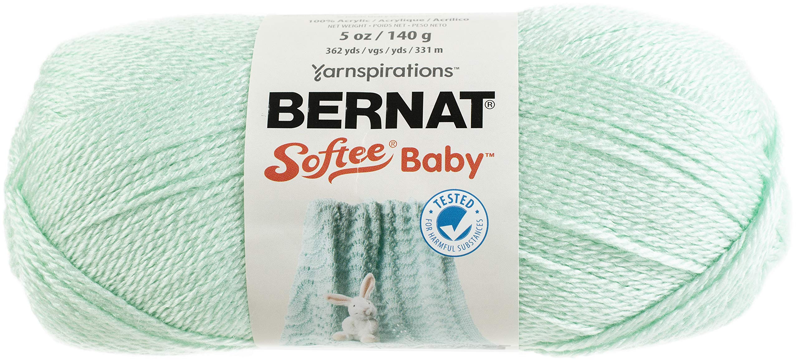 Bernat Softee Baby Yarn, 5 oz, Gauge 3 Light, Mint