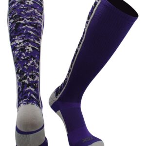 TCK Digital Camo OTC Socks (Purple, Medium)