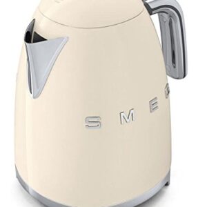 Smeg KLF01CRUS 50's Retro Style Aesthetic Electric Kettle, Cream