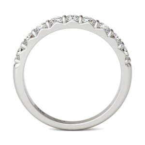 VAARYA 1/2 Ctw EF/SI1-SI2 AGS Certified 14K White Gold Natural Diamonds Wedding Band