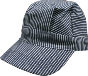 daylight sales hickory striped train engineer railroad hat - adult - mens - blue [ht03-01]