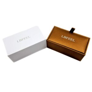 LBFEEL Really Spins Rhodium Plated Blue Globe Earth Cufflinks for Men with a Gift Box