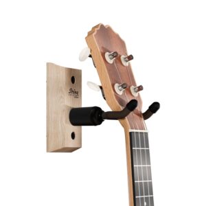 string swing wall mount ukulele hanger hardwood ukele or mandolin wall mount pineapple tenor concert compatible for home & studio cc01uk-a - ash