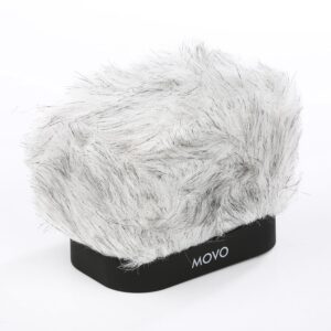 movo ws-r30 professional furry windscreen with acoustic foam technology for zoom h4n, h5, h6, tascam dr-100 mkii and sony pcm-d50 portable digital recorders