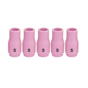 weldingcity 5-pk ceramic cup 13n09 (#5, 5/16" bore, alumina) for regular setup in tig welding torch 9, 20 and 25 series