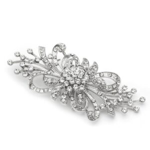 mariell antique crystal bridal brooch pin for weddings, bridesmaid, mother of the bride jewelry accessory