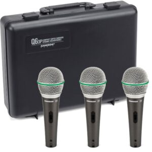 samson q6 dynamic microphone (3-pack)