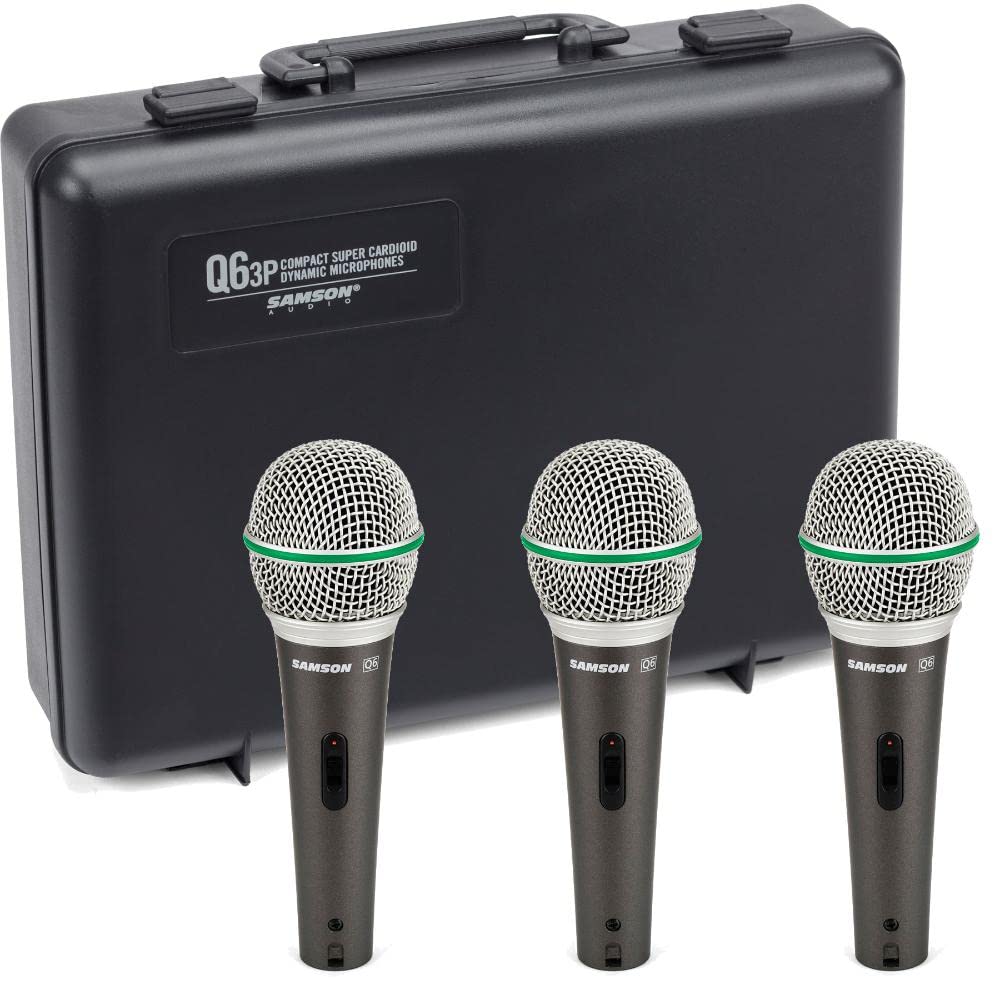 Samson Q6 Dynamic Microphone (3-pack)