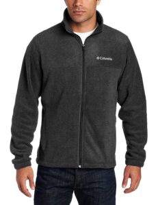 columbia men's granite mountain fleece jacket (large, charcoal heather)