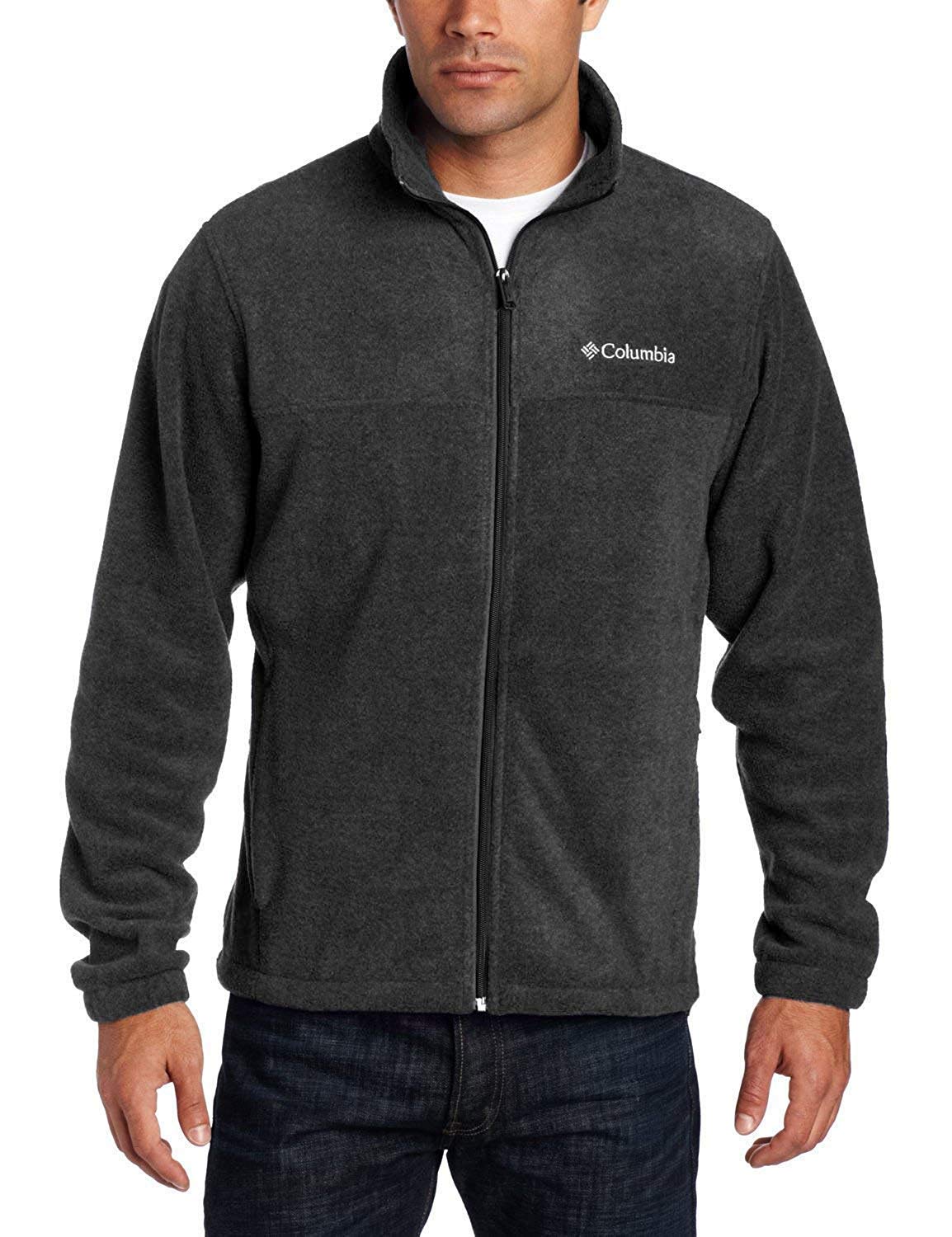 Columbia Men's Granite Mountain Fleece Jacket (Large, Charcoal Heather)