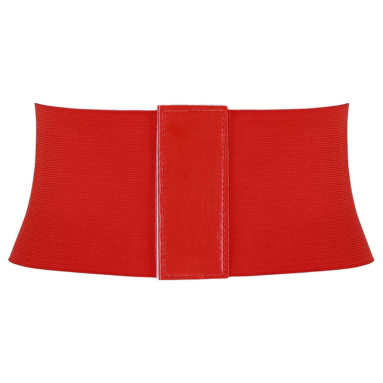 Ayliss Women Elastic Wide Band Tied Waspie Corset Waist Cincher Belt,Red