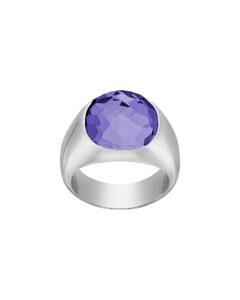 swarovski dot purple ring