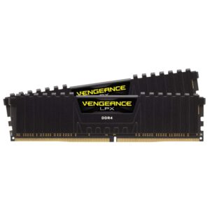 corsair vengeance lpx 16gb (2x8gb) ddr4 dram 3000mhz c15 desktop memory kit - black (cmk16gx4m2b3000c15)