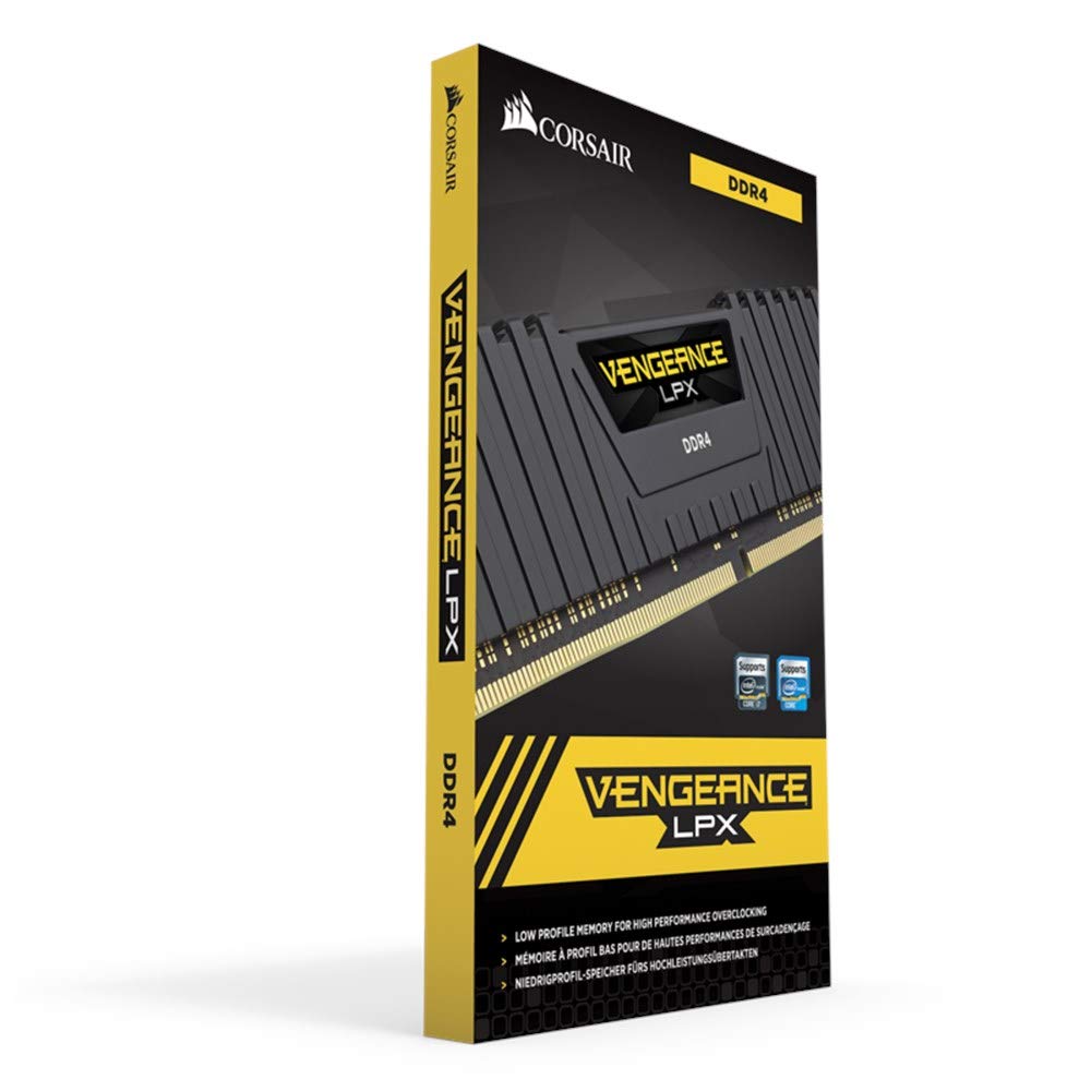 Corsair Vengeance LPX 16GB (2x8GB) DDR4 DRAM 3000MHz C15 Desktop Memory Kit - Black (CMK16GX4M2B3000C15)