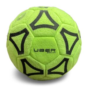 uber soccer indoor felt ball - neon green - size 4