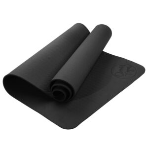 clever yoga mat bettergrip eco-friendly recyclable non-slip and durable tpe 6mm or 1/4" thick - (black)